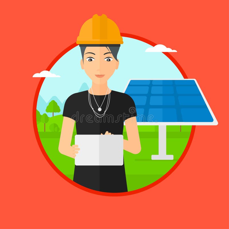 Female Worker Solar Cartoon Stock Illustrations – 248 Female Worker ...