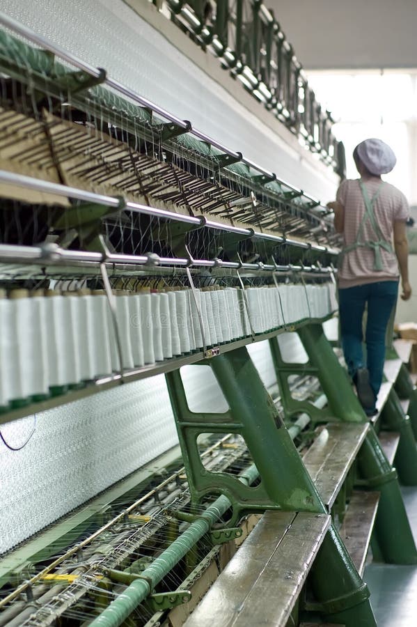 A Female Worker Working in Textile Workshop Stock Image - Image of dign ...