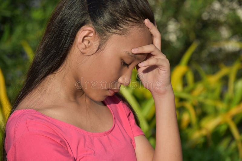A Female and Worry stock photo. Image of person, nervousness - 158128796