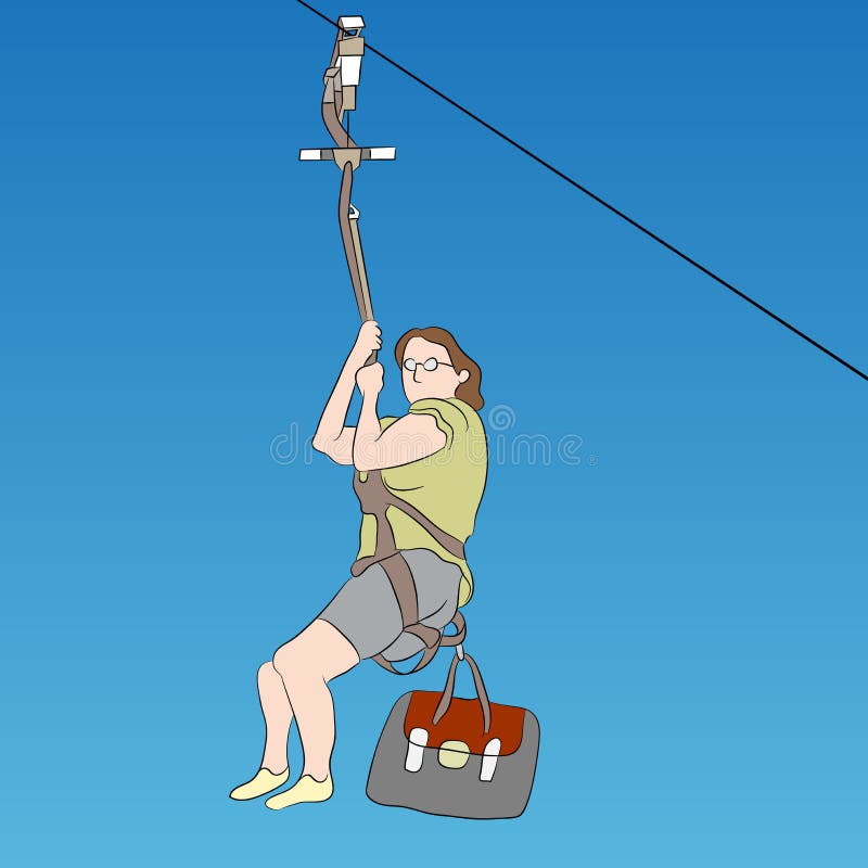 Zip Line Cartoon
