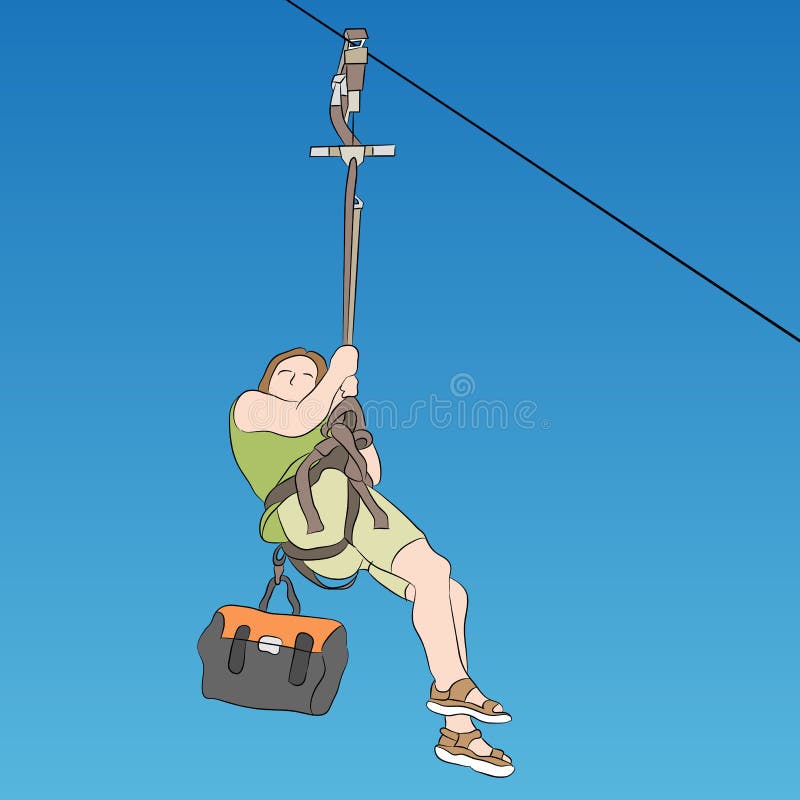Zip Line Cartoon
