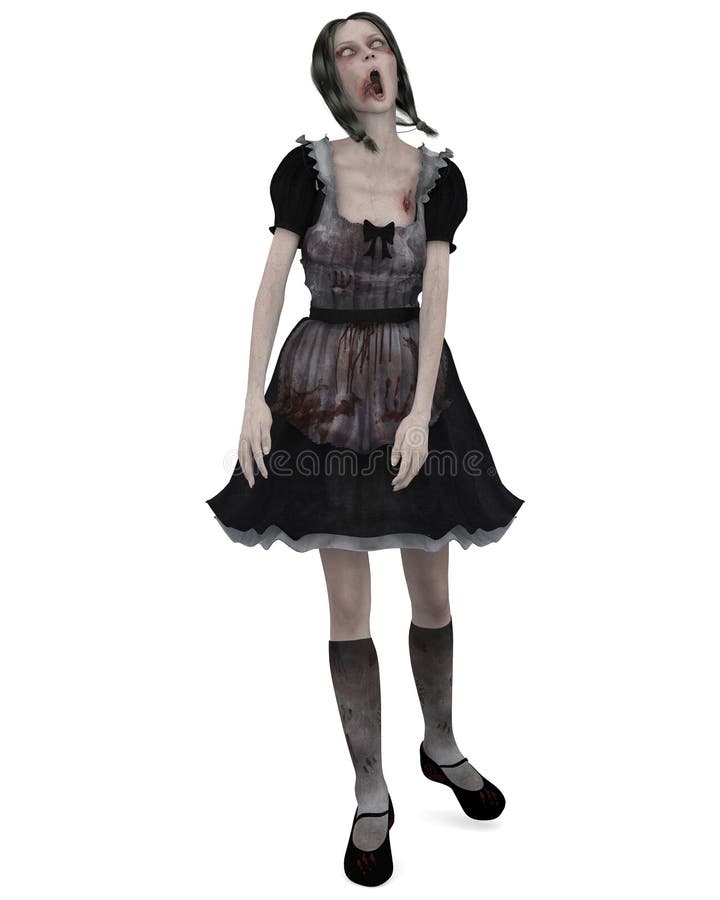 Female Zombie stock illustration. Illustration of evil - 80259536