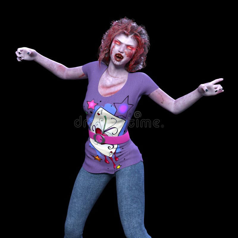 Female zombie stock image. Image of bone, halloween, monster - 75110835