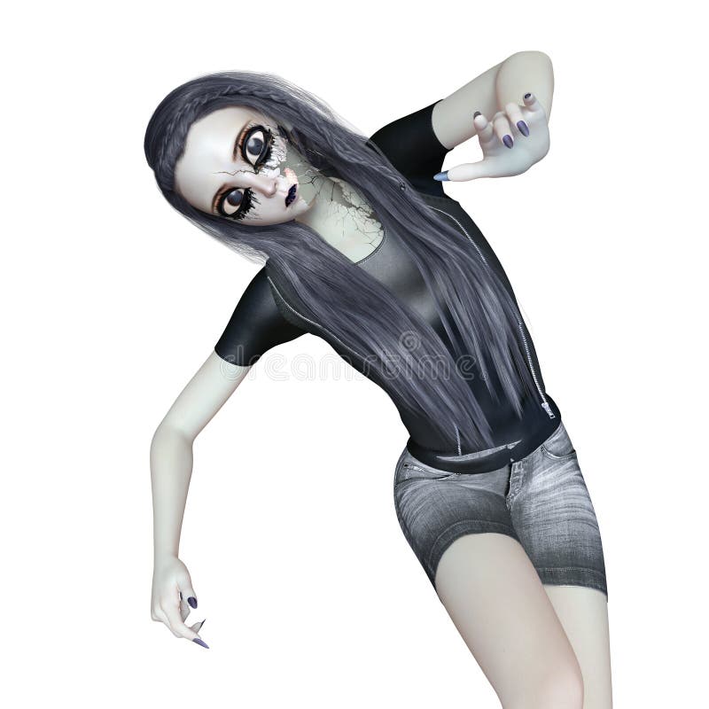 Female zombie stock illustration. Illustration of game - 96854681