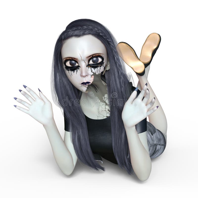 Female zombie stock illustration. Illustration of undead - 96854787