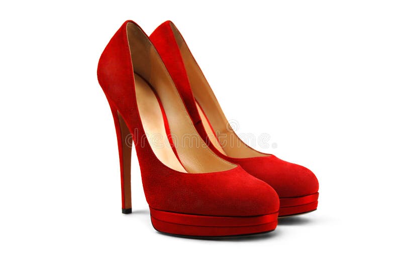 Femelle rouge shoes-4 photo stock. Image du blanc, élégance - 25352970