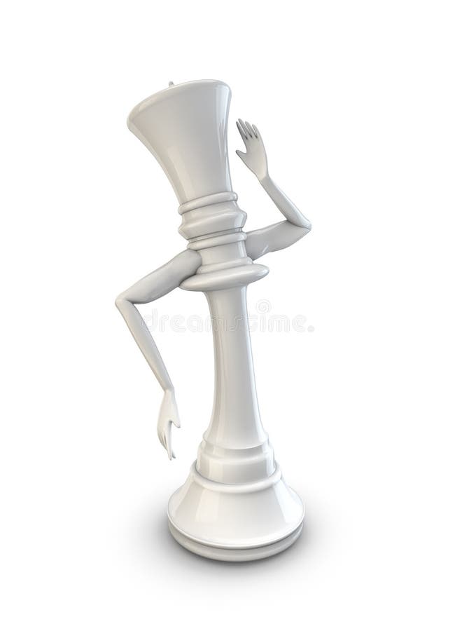 Feminine chess queen stock illustration. Illustration of defeat - 28606352