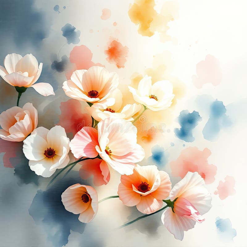 Feminine Spring Flower Design, Ideal for Journaling and Invites Stock ...