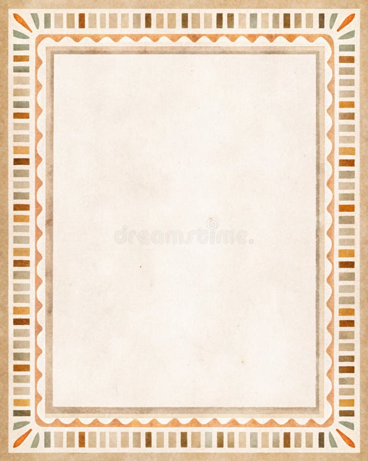 Feminine Themes Border with Paper Texture and Muted Neutrals Palette ...