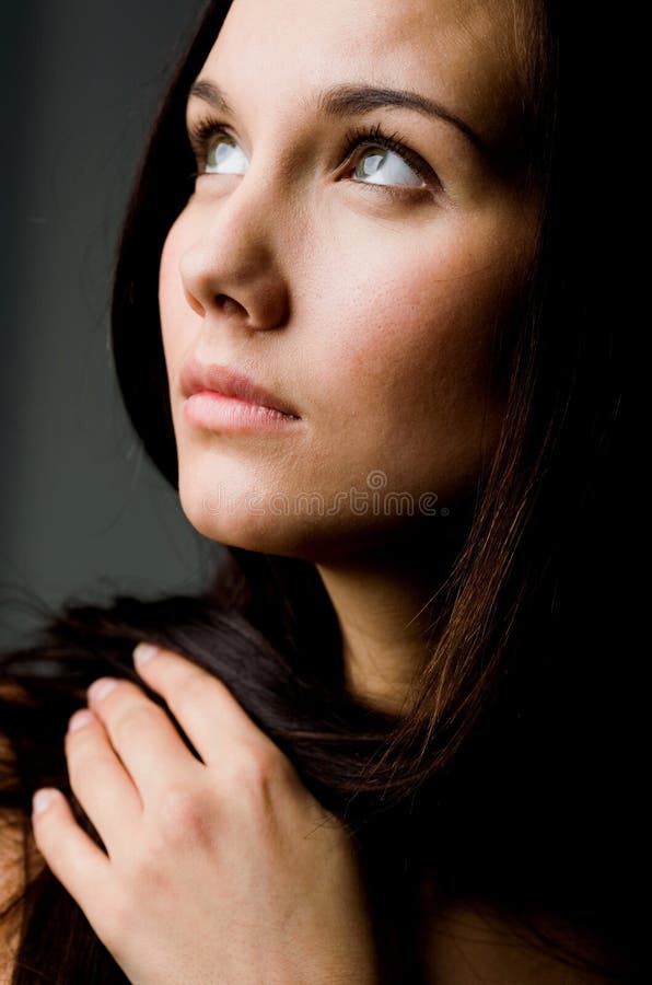Femininity stock photo. Image of fashion, brunette, crossed - 20094328