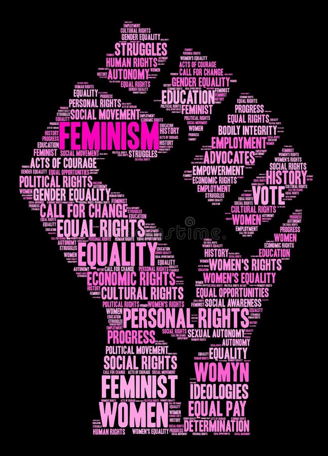 Feminism Word Cloud stock illustration. Illustration of autonomy - 98663695