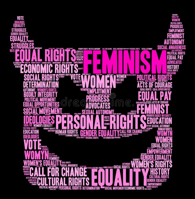 Feminism Word Cloud stock illustration. Illustration of history - 103077101