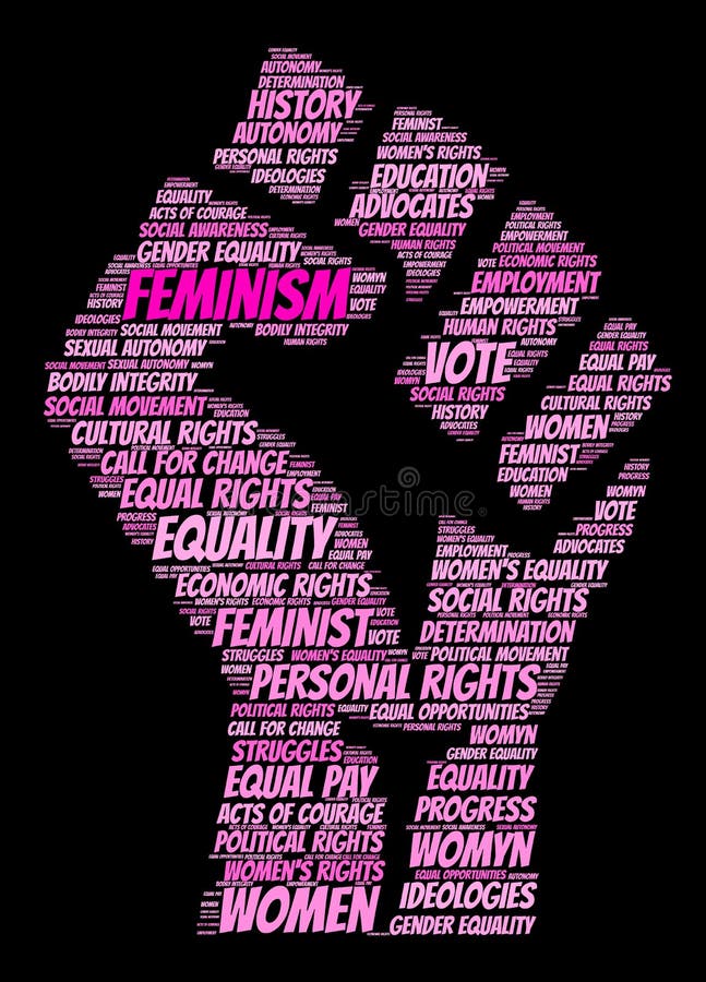 Feminism Word Cloud stock vector. Illustration of rights - 99391097