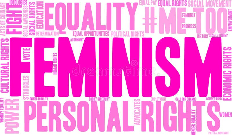 Feminism Word Cloud stock vector. Illustration of bodily - 110340715