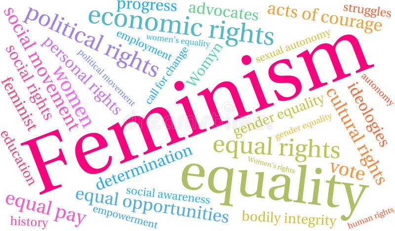 Feminism Word Cloud stock vector. Illustration of bodily - 99074967