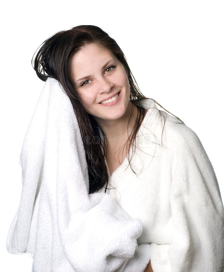 Jolie Douche D'elegancy Prenant Le Femme Image stock - Image du ...