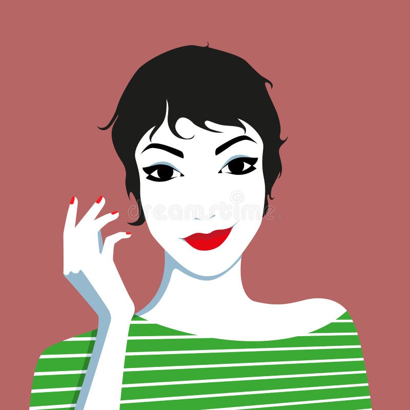 Femme Avec L'expression Du Visage Ironique Illustration de Vecteur ...