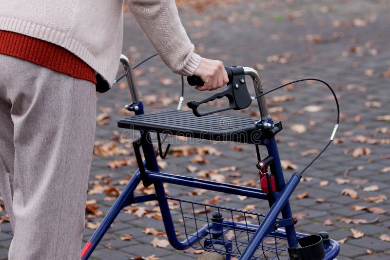 Femme avec le marcheur photo stock. Image of marcheur - 38171154