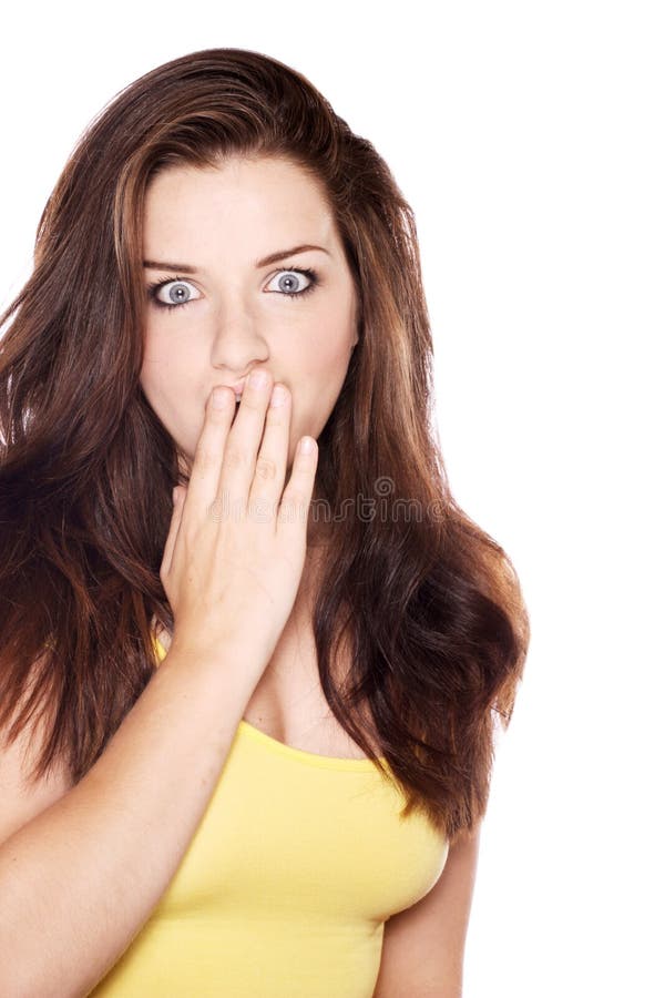 Femme choqué image stock. Image du assez, choc, ouvert - 11055693