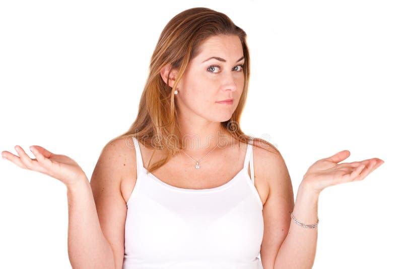 Femme confus image stock. Image du jeune, délaissé, studio - 16992535