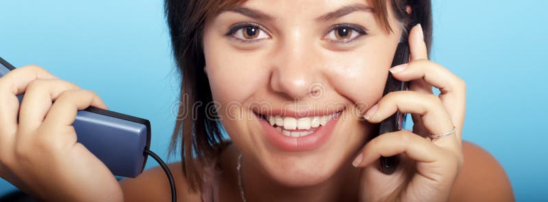 Femme D'affaires D'Appeler-centre Image stock - Image du visage ...