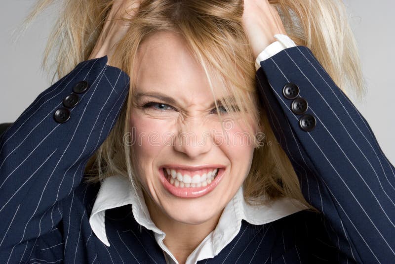 Femme d'affaires folle photo stock. Image du scream, filles - 8993970