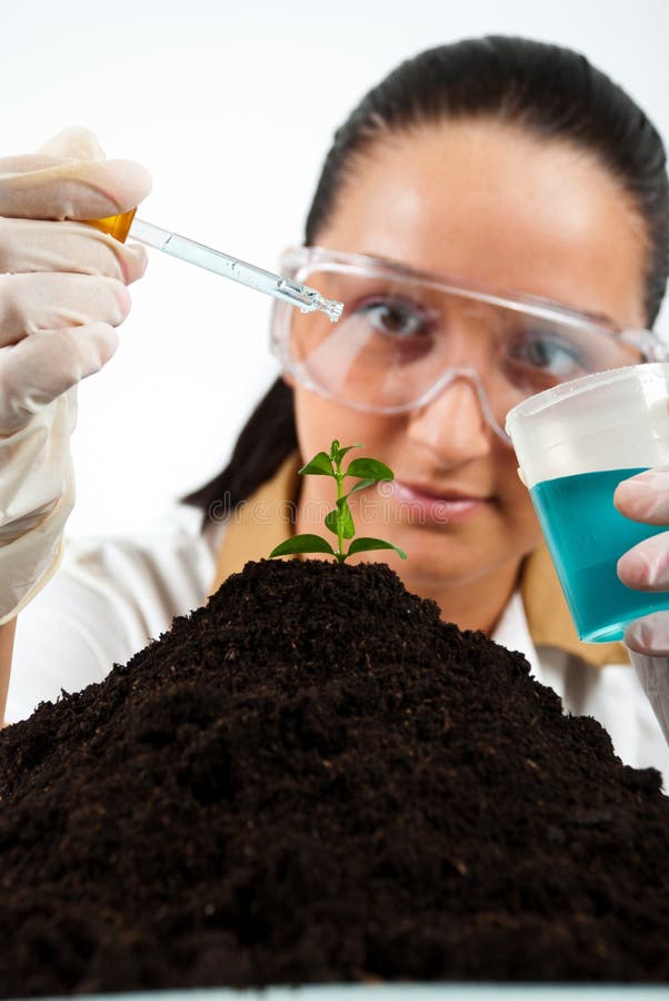 Femme de biologiste photo stock. Image du adulte, choc - 15348200