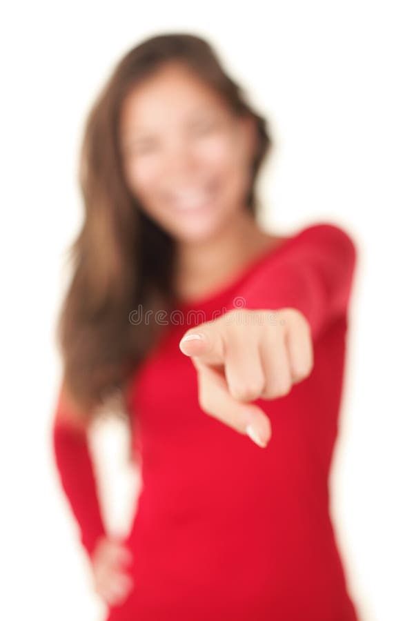 Femme de pointage image stock. Image du emploi, occasionnel - 16405039