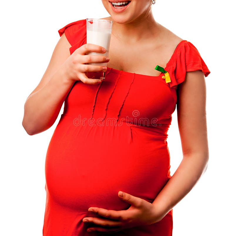 Femme Enceinte De Lait De Consommation Photo Stock Image Du Humain