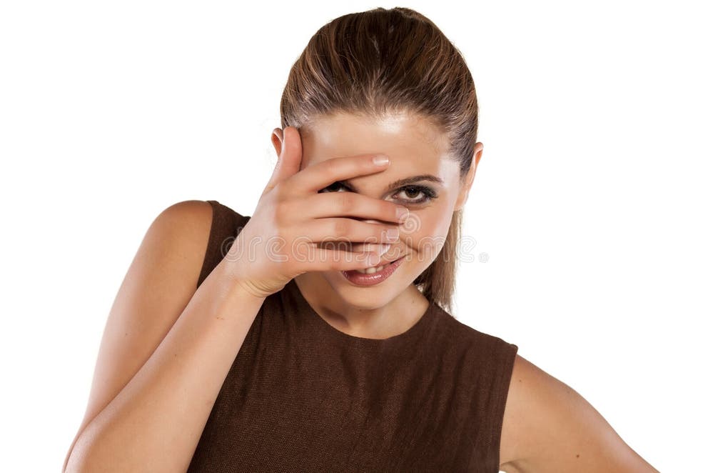 Femme honteuse image stock. Image du embarras, adulte - 62350217