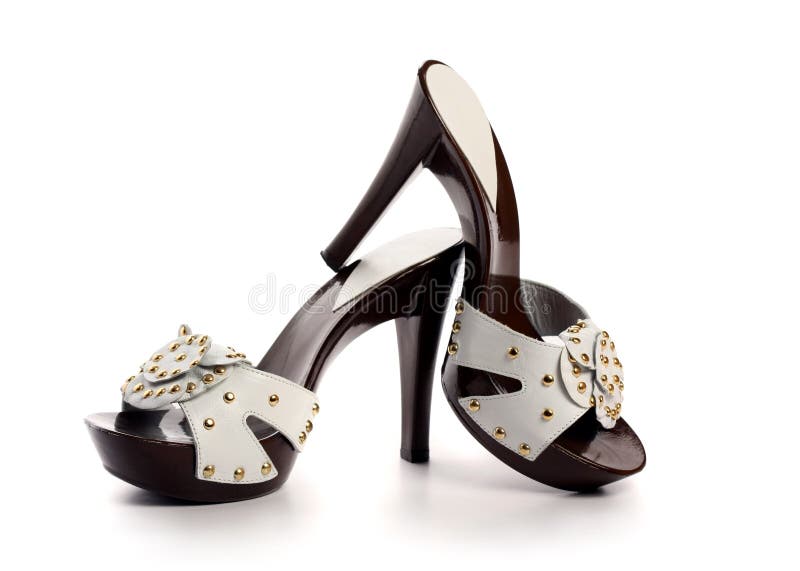 Femme neuve de chaussures photo stock. Image du affaires - 8635650