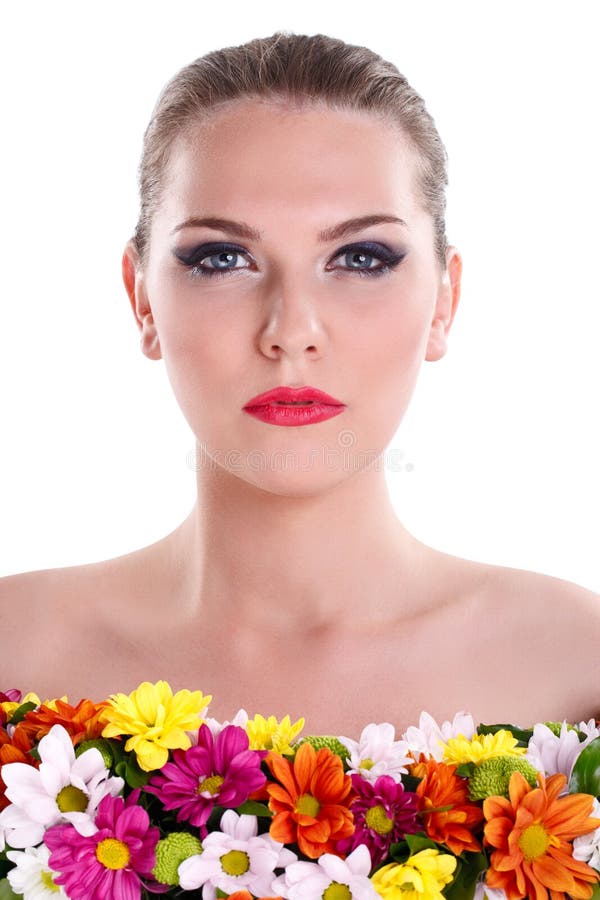 Femme Nue Avec Des Fleurs Photo Stock Image Du Caucasien 27520818