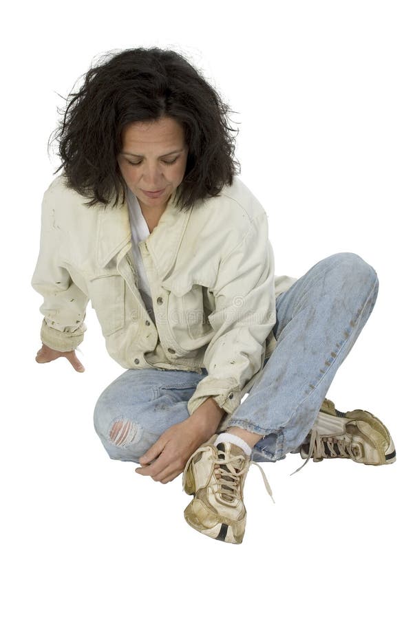 Femme sans foyer photo stock. Image du mendicant, crainte - 2973752