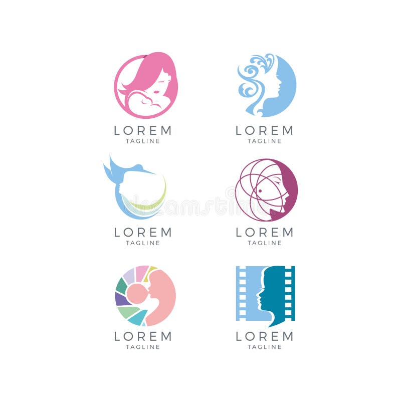 Ensemble De Logos Pour Femmes Illustration de Vecteur - Illustration du ...