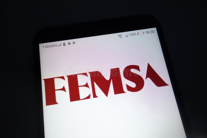 Femsa logo on smartphone editorial image. Image of online - 137867800