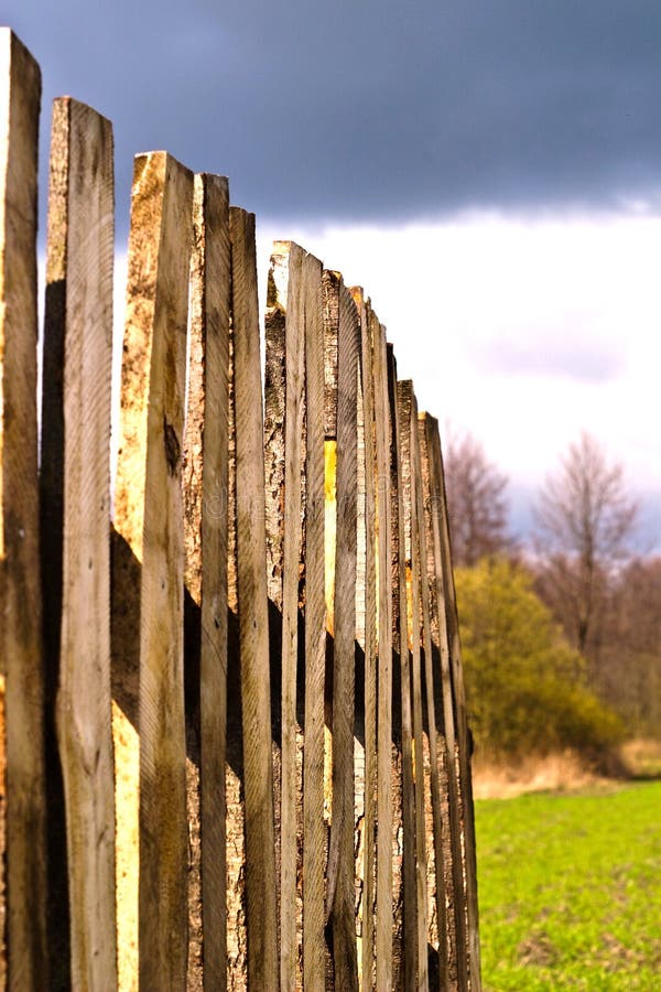 Stockade Fence stock photo. Image of texture, tree, protection - 21733470