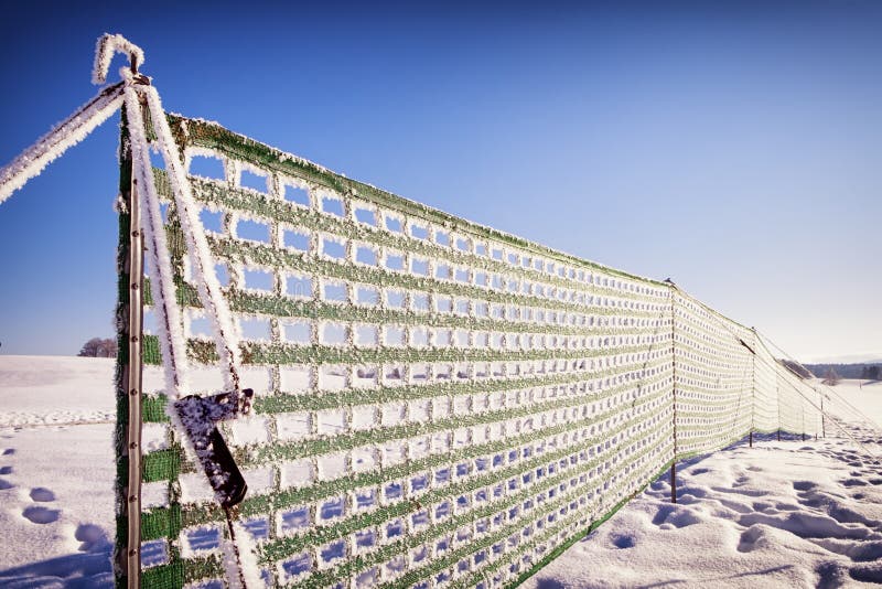 Snow-drift barrier stock photo. Image of road, against - 7625160