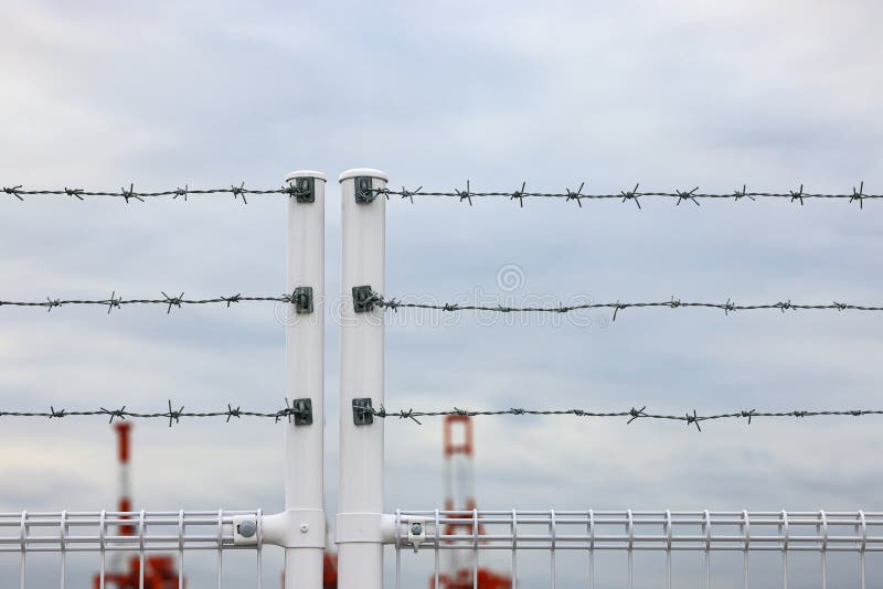 Fence with Barb Wire, Metal Chain with Spike for Safety and Security ...