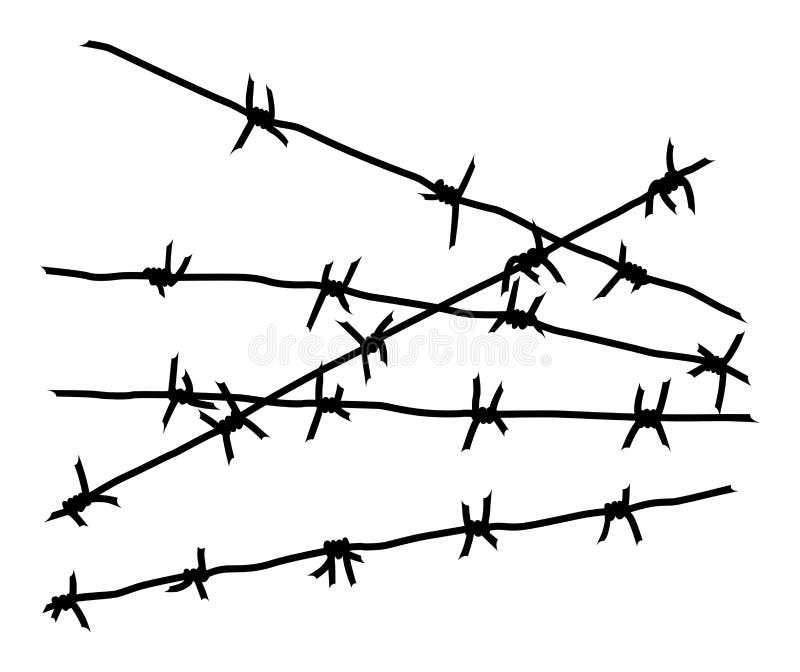 Barbed Wire Fence Isolated Stock Illustrations – 4,862 Barbed Wire ...