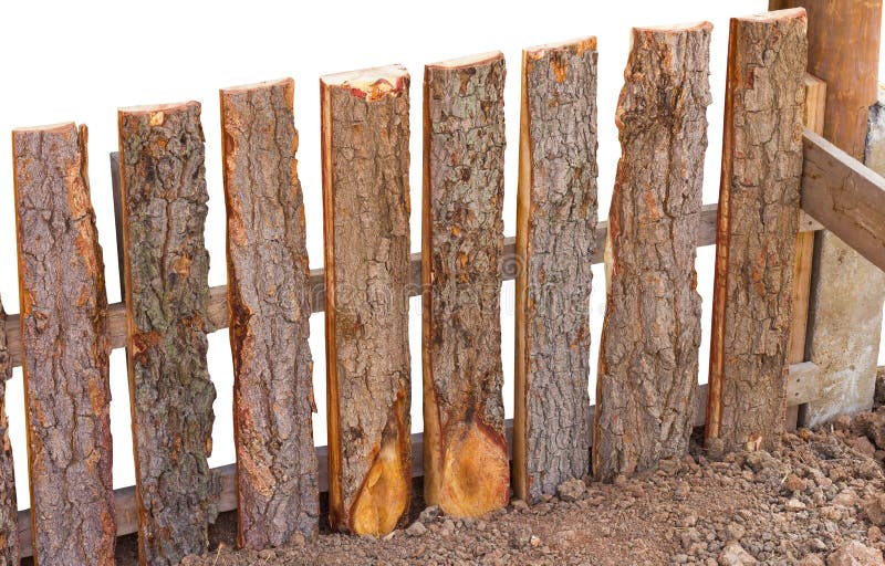 Fence Bark on ground. stock image. Image of fence, pattern - 67649729