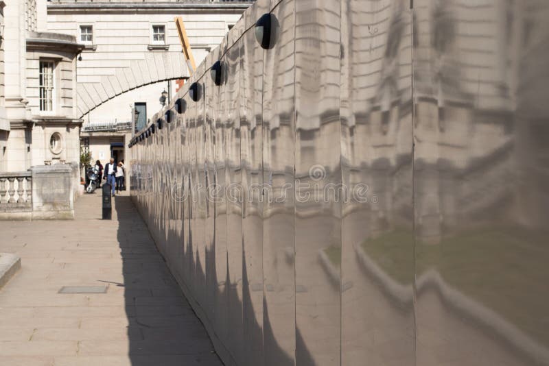 Fence in the Big City, Hoarding Stock Photo - Image of hoarding, city ...