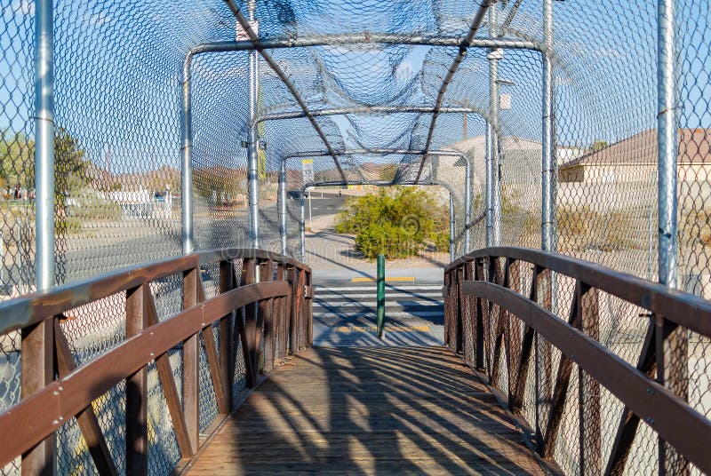 Fence, bridge on the road stock image. Image of blue - 233751607