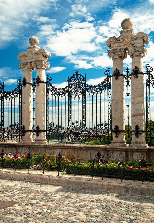 Fence of the Budapest Castle Stock Photo - Image of historic, palace ...