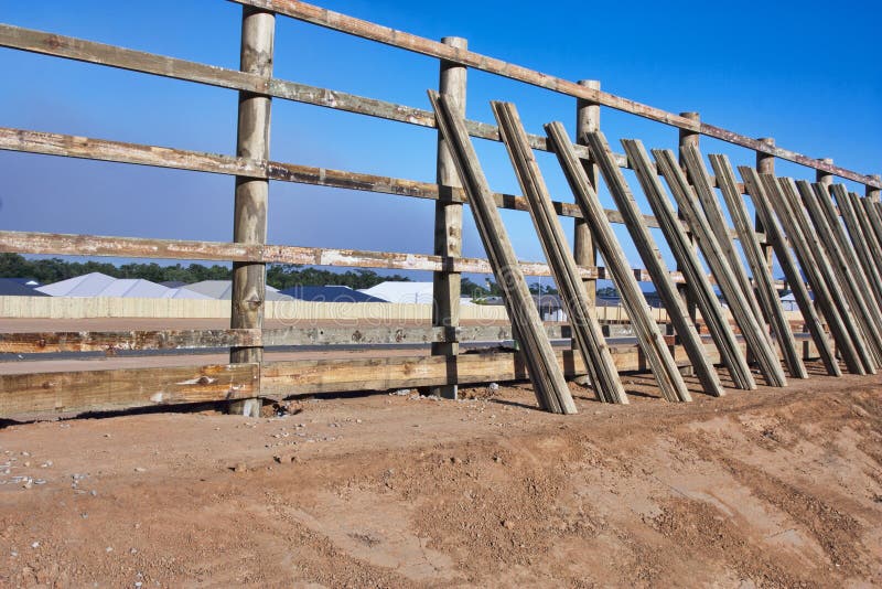 In the Process of Building a Fence Stock Photo - Image of development ...