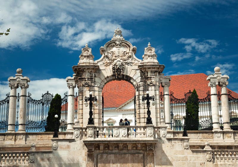 Fence of the castle stock image. Image of historic, buda - 20227753