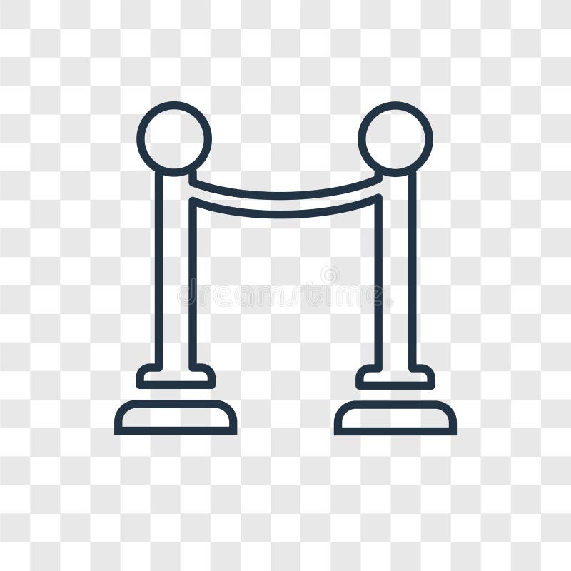 Fence Concept Vector Linear Icon Isolated on Transparent Background ...