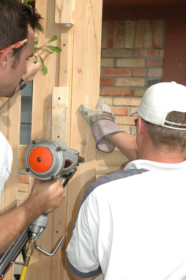 Fence Construction stock image. Image of backyard, divide - 708551