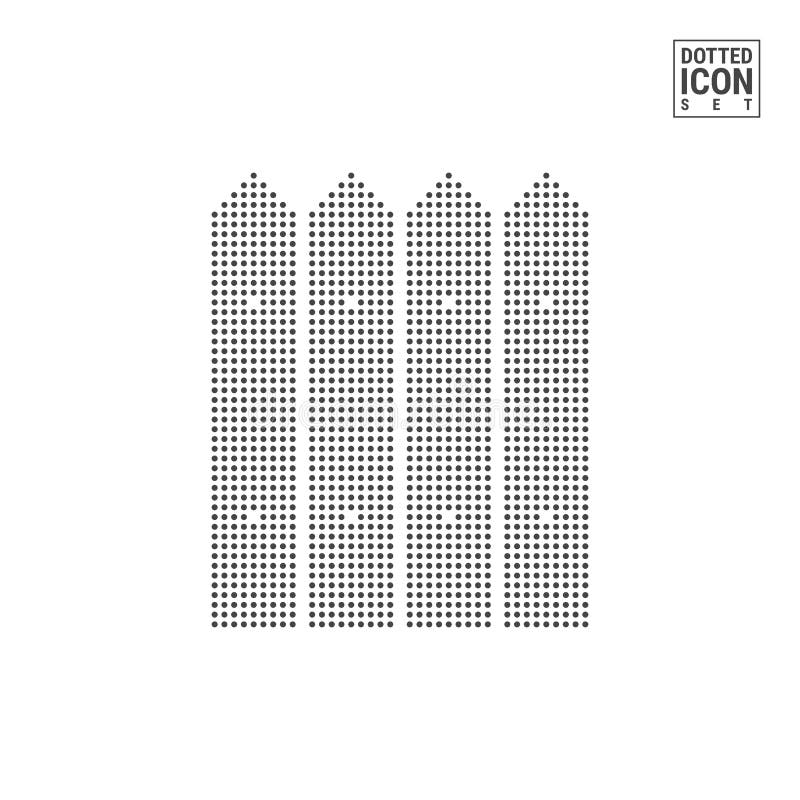 Fence Dot Pattern Icon. Palisade Dotted Icon Isolated on White ...