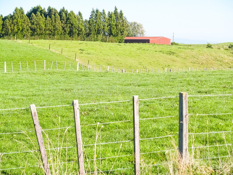 Fence and Fields from Roadside Stock Photo - Image of boundary ...