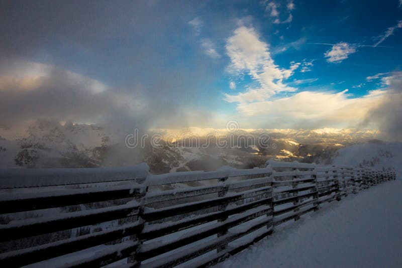 Fence in the fog stock photo. Image of hill, haze, beautiful - 36301684